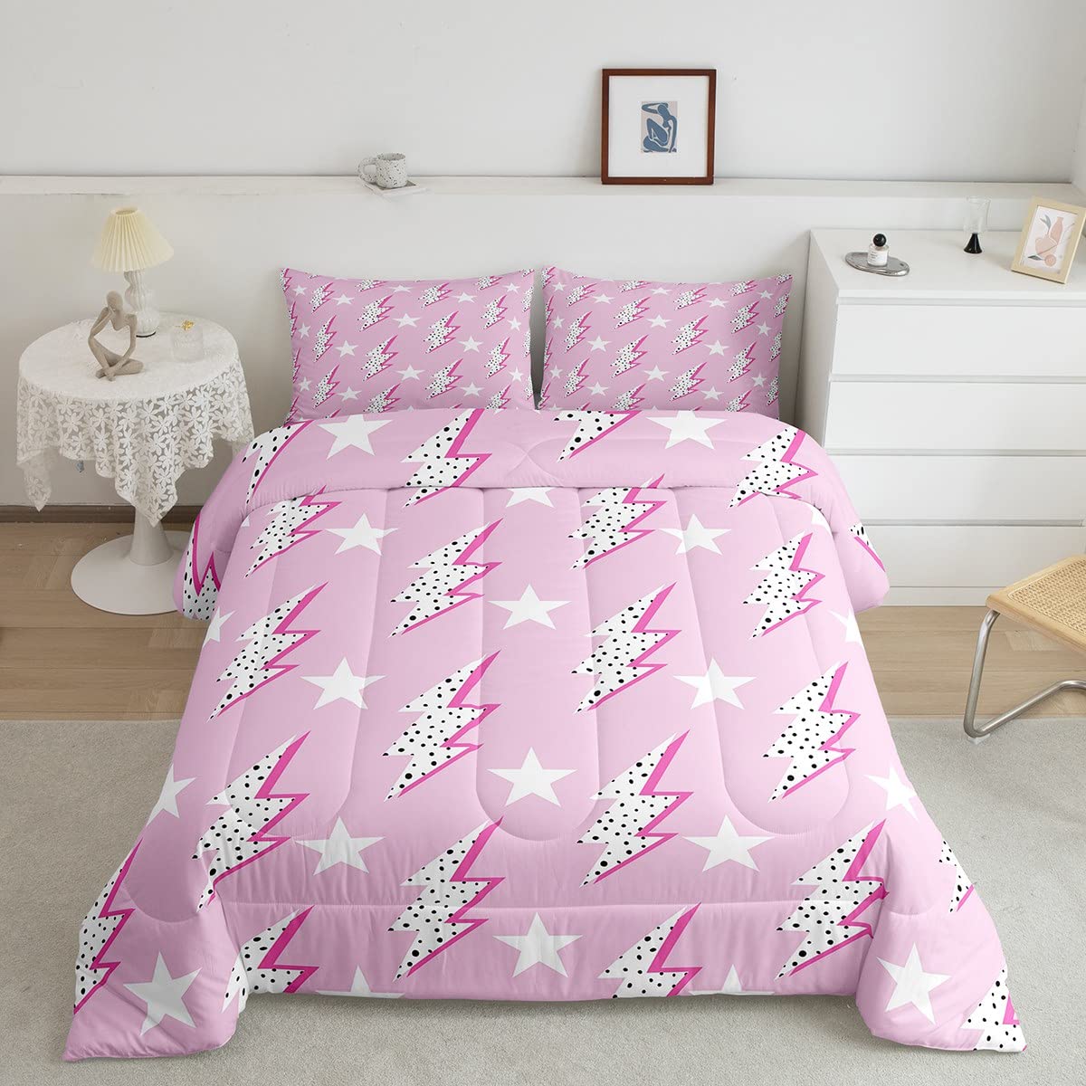 Homewish Lightning Flash Print Kids Comforter Set Twin Size,Boys Girls ...
