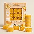 Amazon.com: Ashlux Unscented Beeswax Tealight Candles 40 Pack, 4 Hours Long Burning Handmade ...