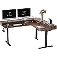 Amazon.com: FEZIBO 63" L Shaped Standing Desk with Drawers, Electric ...