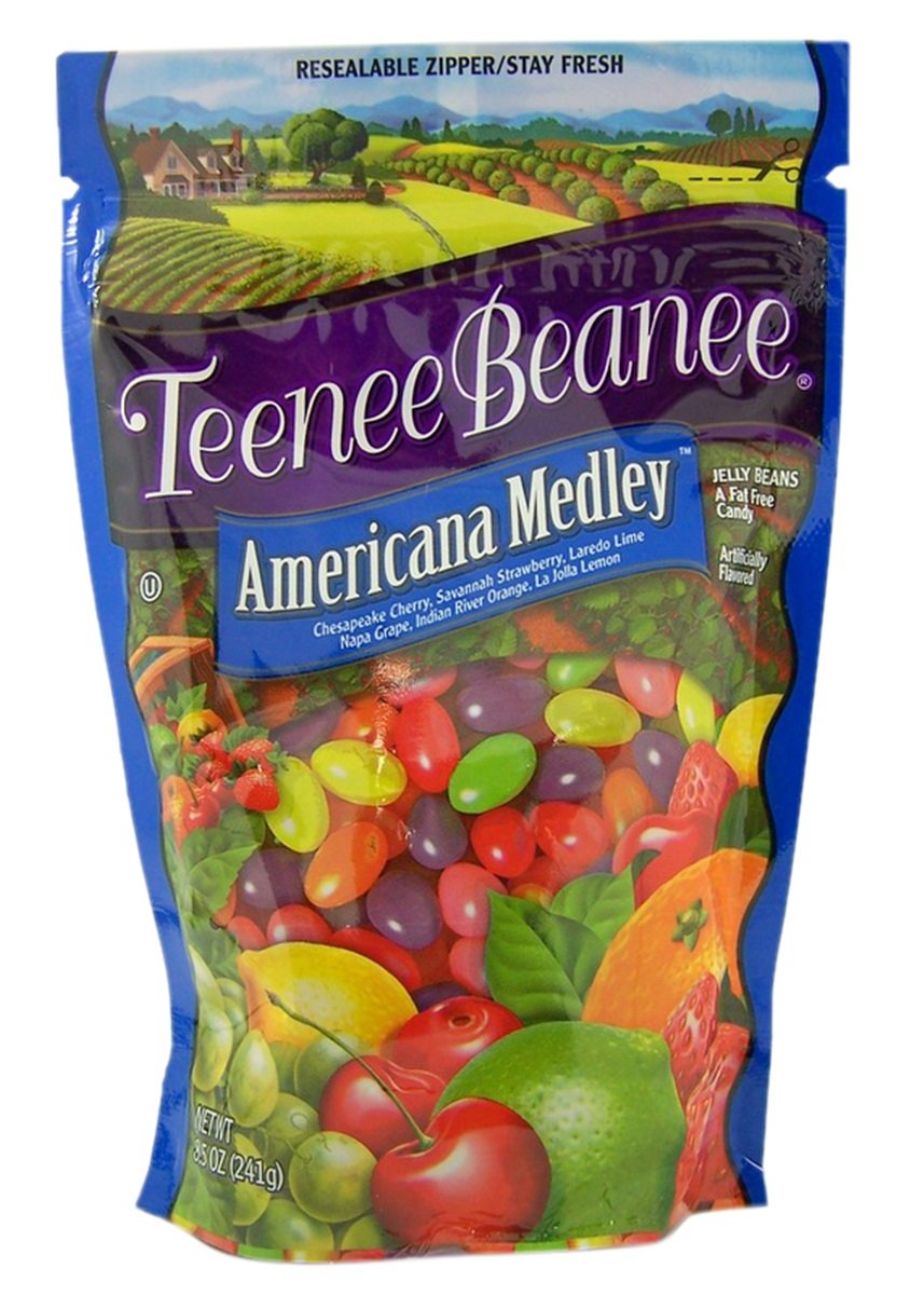 Amazon.com : Teenee Beanee Americana Medley Jelly Beans - 1 Pound ...