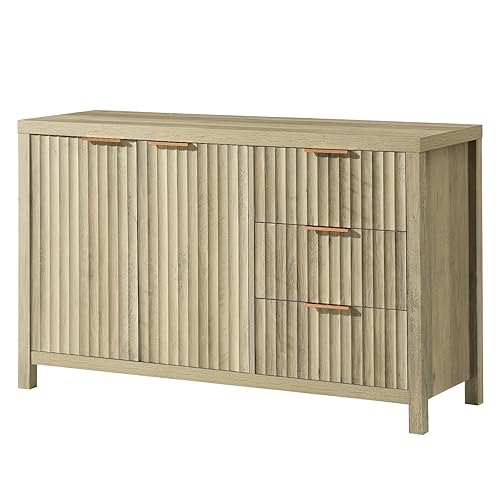 OAKHAM HOME Oxford Fluted Sideboard Buffet Cabinet with Storage, 47 ...