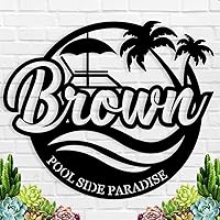 Amazon.com: Personalized Name Metal Pool Sign - Swimming Pool Metal ...
