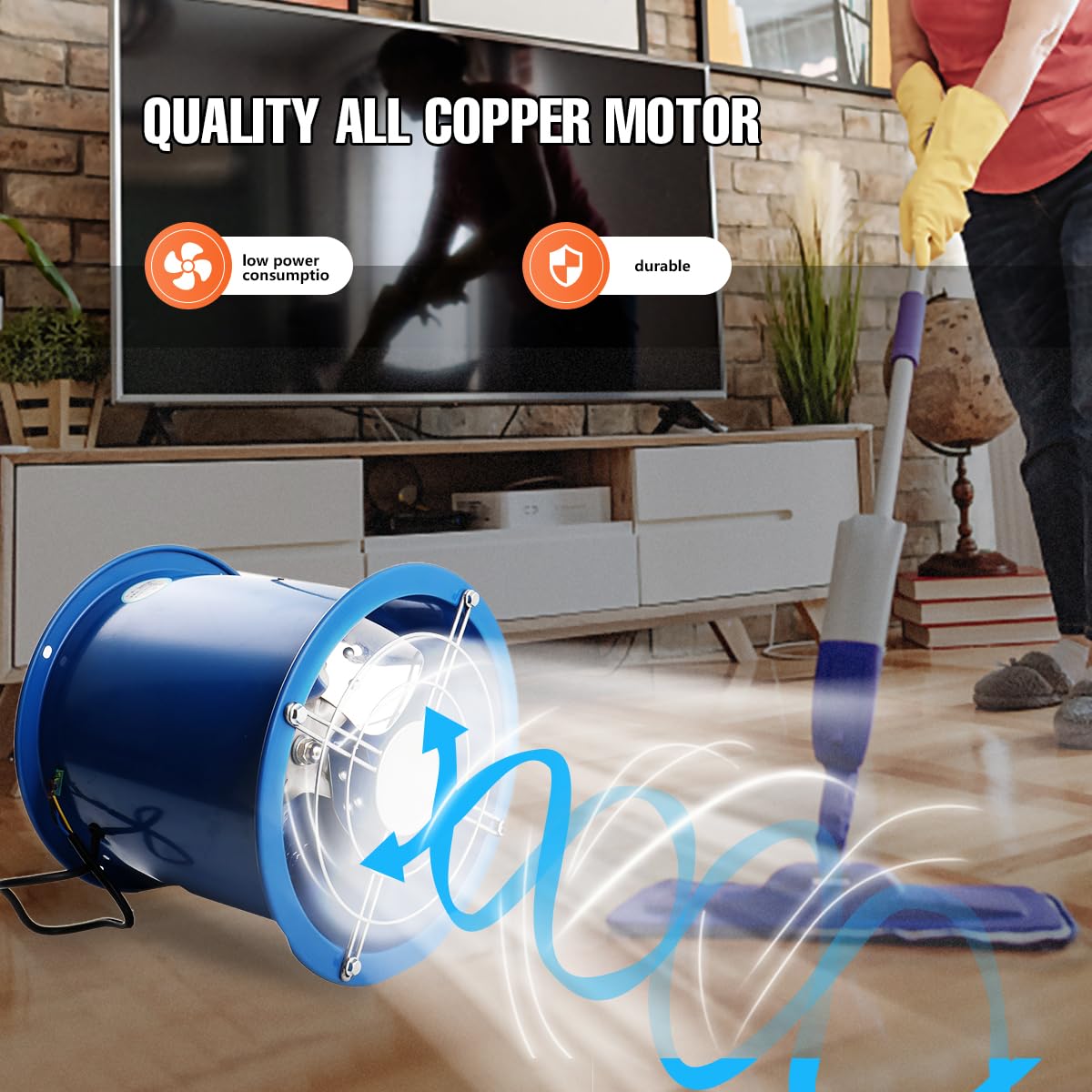 Mua SUDEG 10" Axial Fan Cylinder Pipe Explosion-proof Spray Booth Paint ...