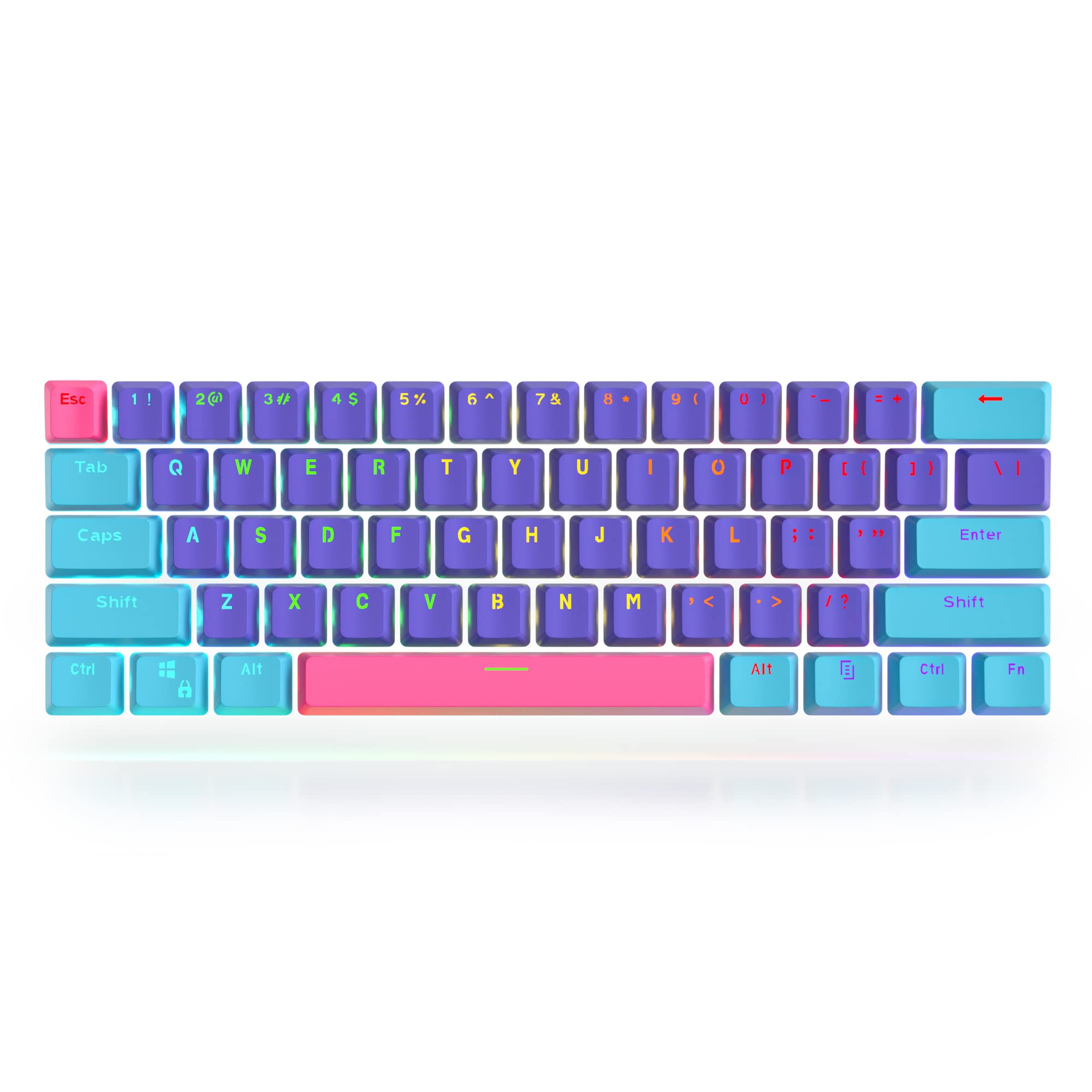 Mua 61 PBT keycaps 60 Percent Custom Backlit Key Caps Covers OEM ...