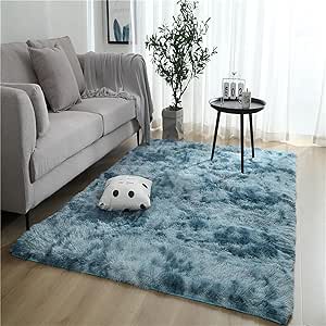 Homiliky Area Rugs 120 x 160cm Fluffy Rug Anti-Slip Carpet Plush Shaggy ...