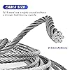 3/16" Wire Rope, 130FT Zipline Cable, Galvanized Steel Aircraft Cable ...