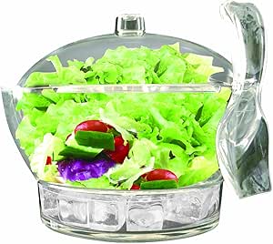 Amazon.com | 2-In-1 Salad Bowl On Ice & Appetizer Chilled Bowl 6.5 Qt ...