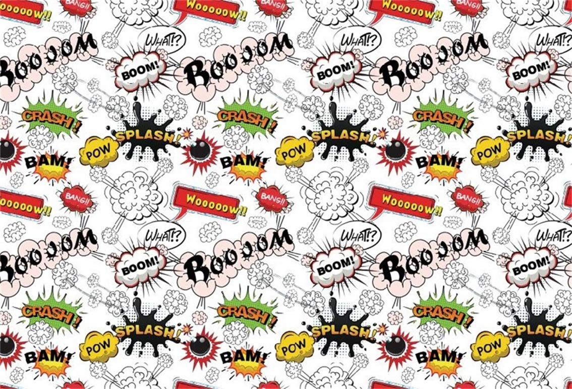Aofoto 8x6ft Crash Boom Bang Bomb Background Super Hero Party ...