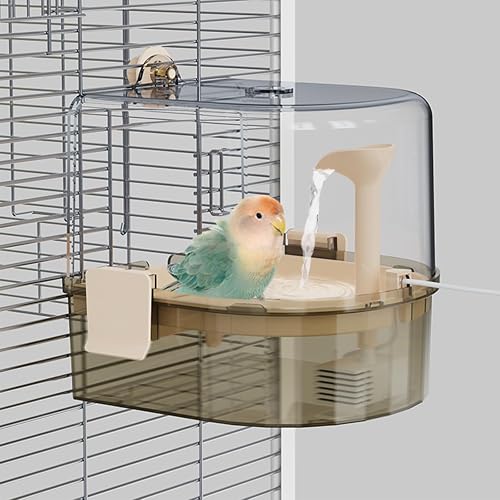 YOOSO WING Automatic Bird Baths for Cage – Indoor Parakeet Bath with ...