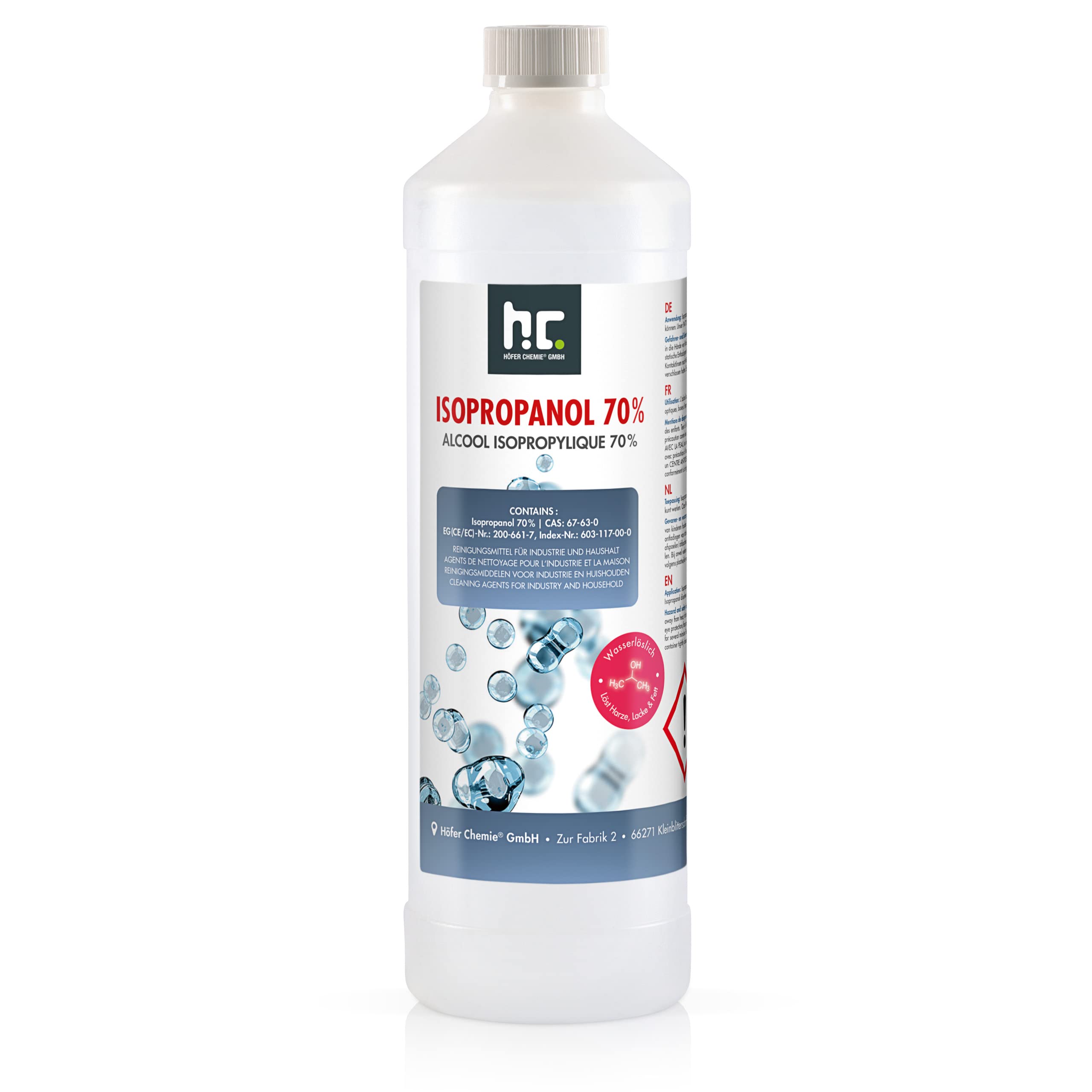 Mua Höfer Chemie 1 L Isopropanol 70% IPA - Perfect as Solvent and ...