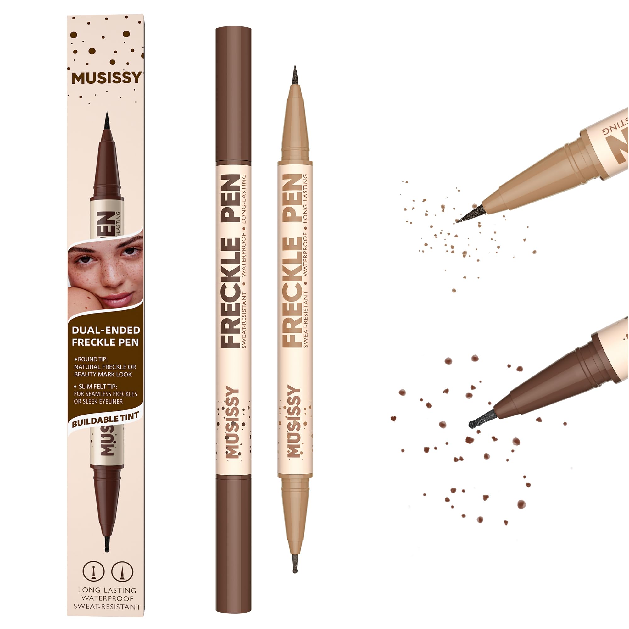 2-in-1 Dual Ended Freckle Pen,Waterproof Microblading Freckle Maker ...