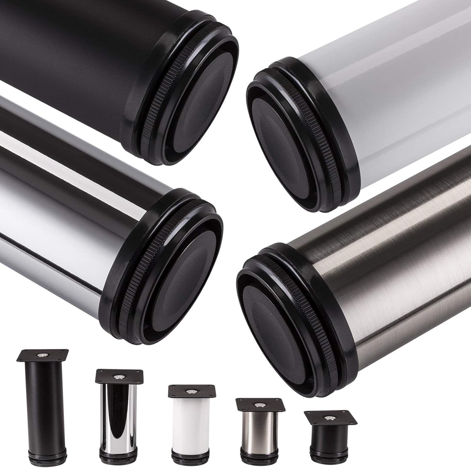 4er-SET Möbelfuß JIMMY weiß Ø 50 mm/Höhe: 60 mm Schrankfuß von SO-TECH: Amazon.de: Baumarkt