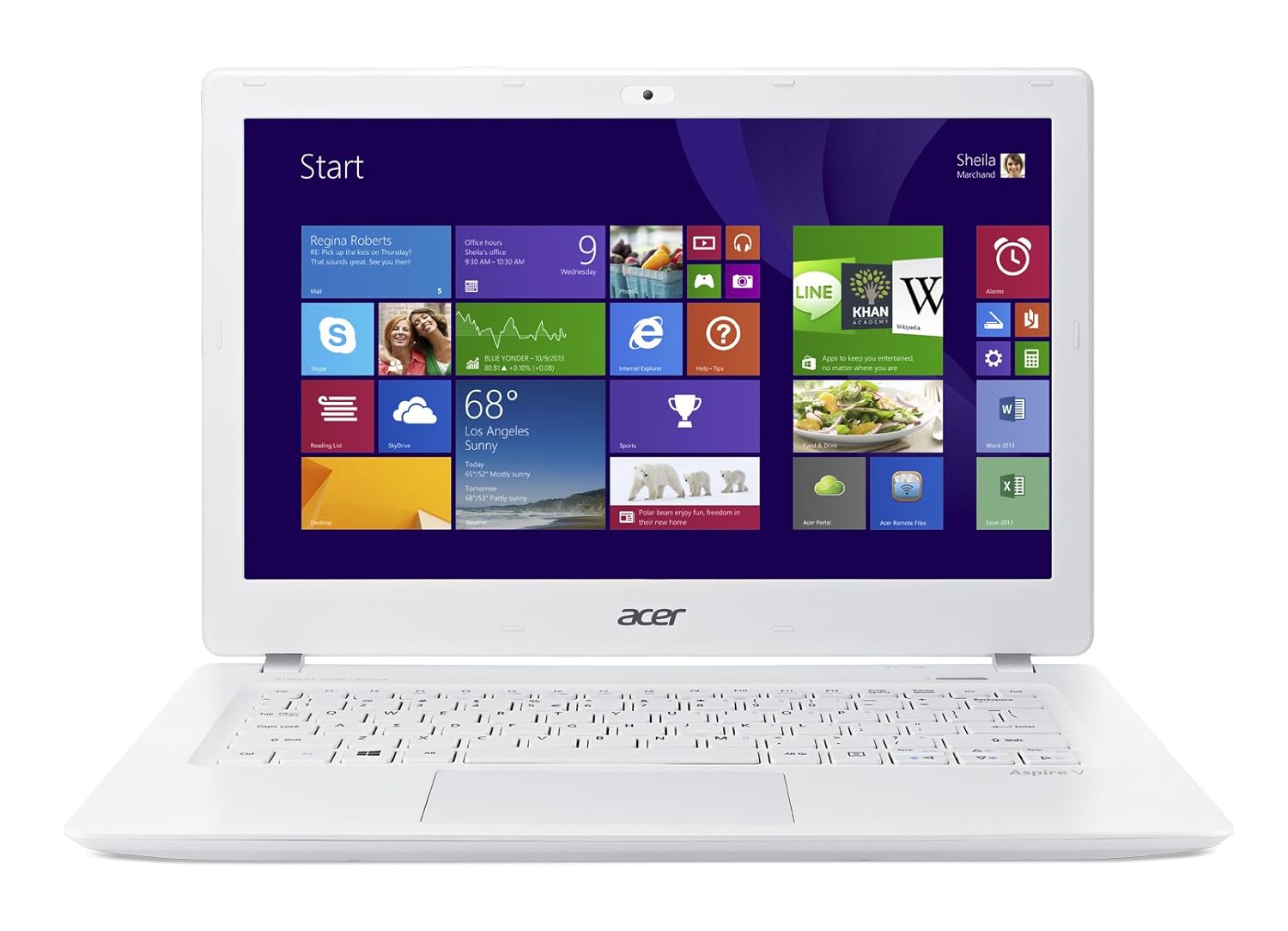 Amazon.com: Acer Aspire V3-331-P4TE 13.3-inch Laptop (Platinum White ...