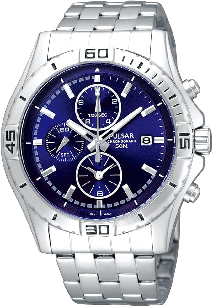 Amazon | [セイコー パルサー]SEIKO PULSAR 50m防水 クロノグラフ ブルー 腕時計 メンズ PF8397 [並行輸入品 ...