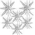Amazon.com: BlingABC 6Pack Star Foil Balloons Silver Explosion 14 Point ...