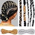 Amazon.com : Dreadlock Braids Hair Accessories Silver Gold Braiding ...
