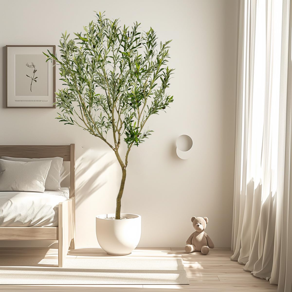 VIGGDA 8ft Artificial Olive Tree Fake Tree Interior Decoration Tree ...