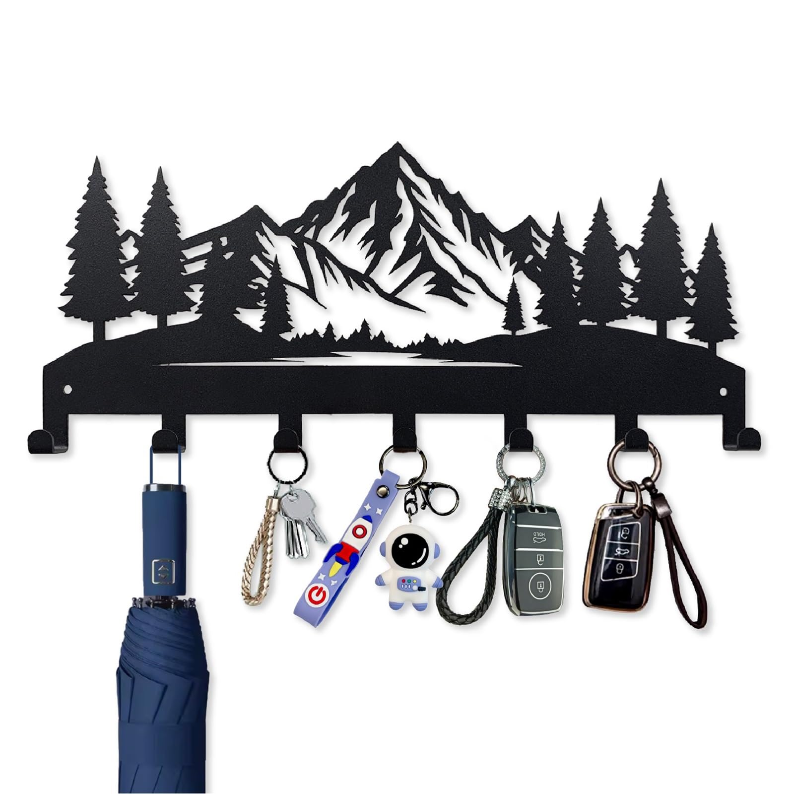 Wall Mounted Key Rack | Metal Key Rack Hook Organizer | Metal Key ...