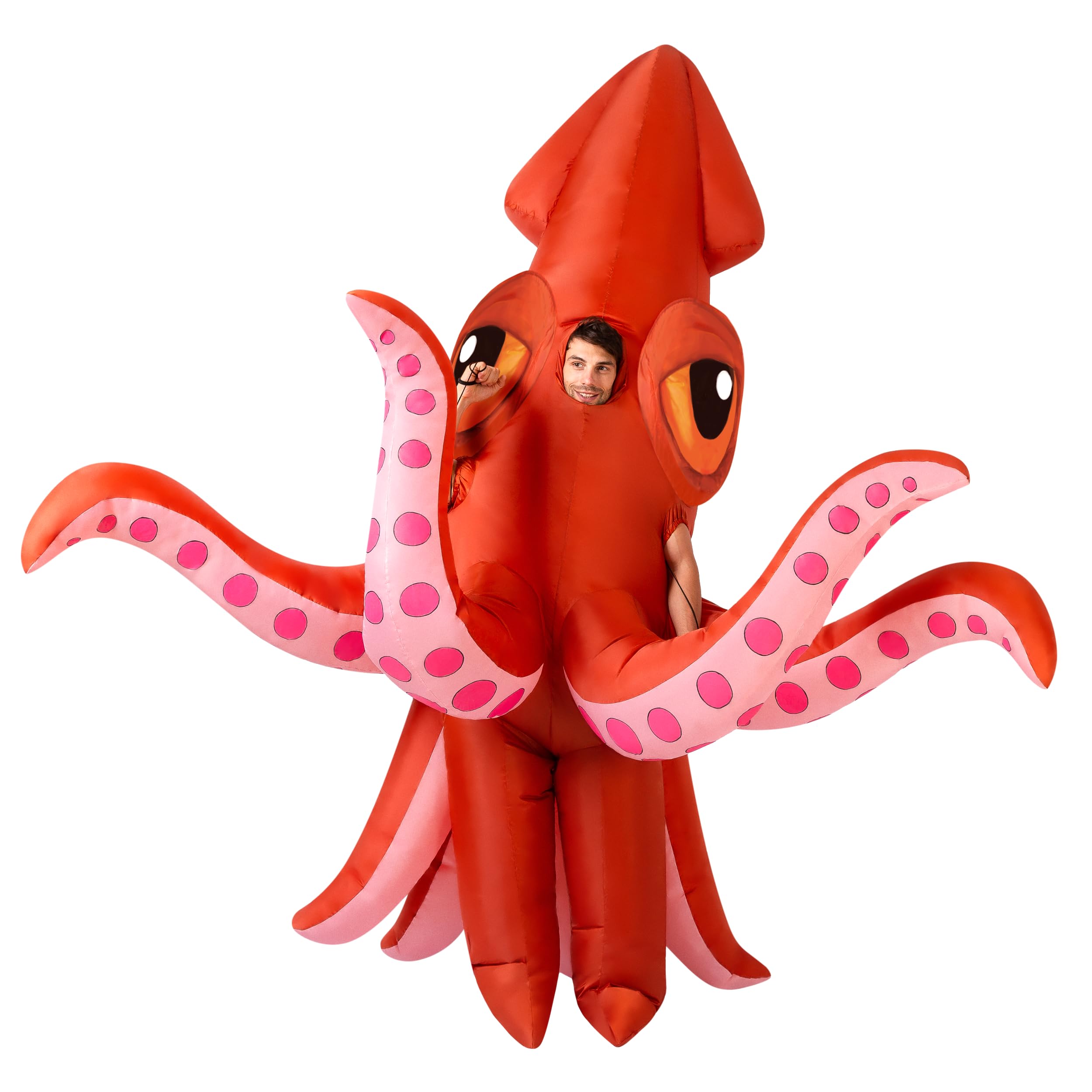 Spooktacular Creations Inflatable Costume Adult, Full Body Squid Air ...