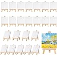 Amazon.com: 24 Pack Mini Canvases 3 x 3 Inch Small Canvas and Easel for ...