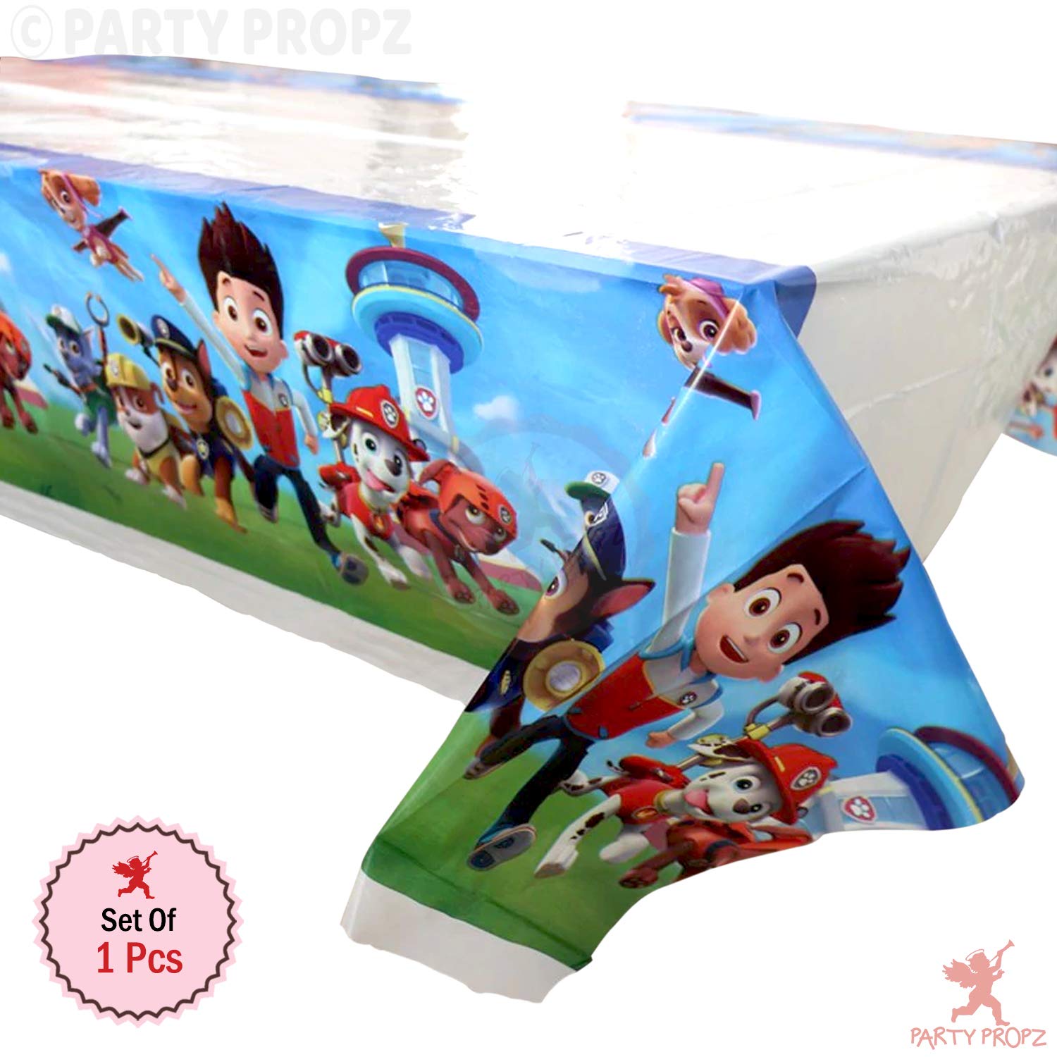 Party Propz Paw Patrol Theme Table Cover For Paw Patrol Theme Birthday Decoration Items Buy 