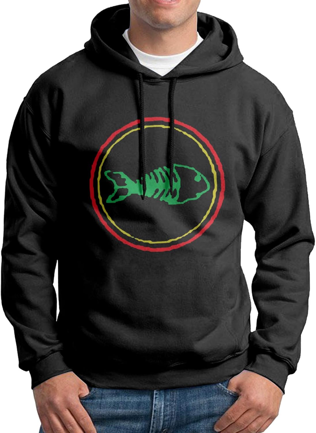 Amazon.com: ILLUSORY Fishbone Logo Men's Hoodie Sweatshirt (Regular and ...