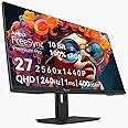 Amazon.com: 27 Inch 2K 240Hz QHD 2560x1440P Gaming Monitor, 1ms, 400cd ...