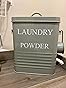 Amazon.com: Bloomingville Metal Laundry Powder Bin With Lid And Scoop ...