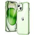 Amazon.com: TAURI for iPhone 15 Plus Case, [3 in 1] 1X Green Case [Not-Yellowing] with 2X ...