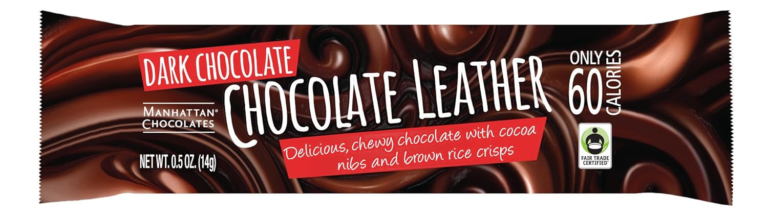 Amazon.com : Chocolate Leather, Chewy Chocolate 0.5 Ounce "Dark ...