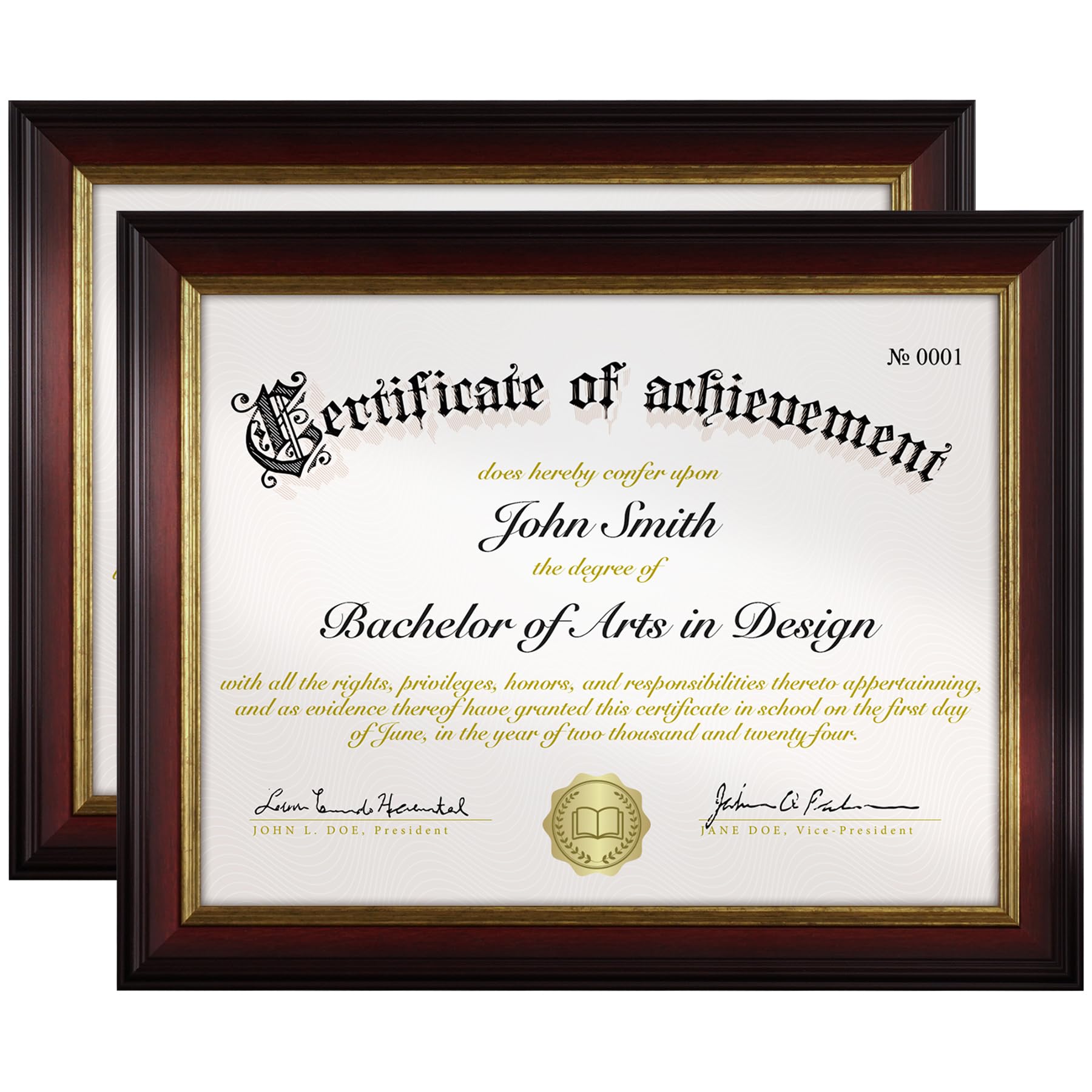 FrameMind 8.5x11 Picture Frame Certificate Diploma Frame with Tempered ...