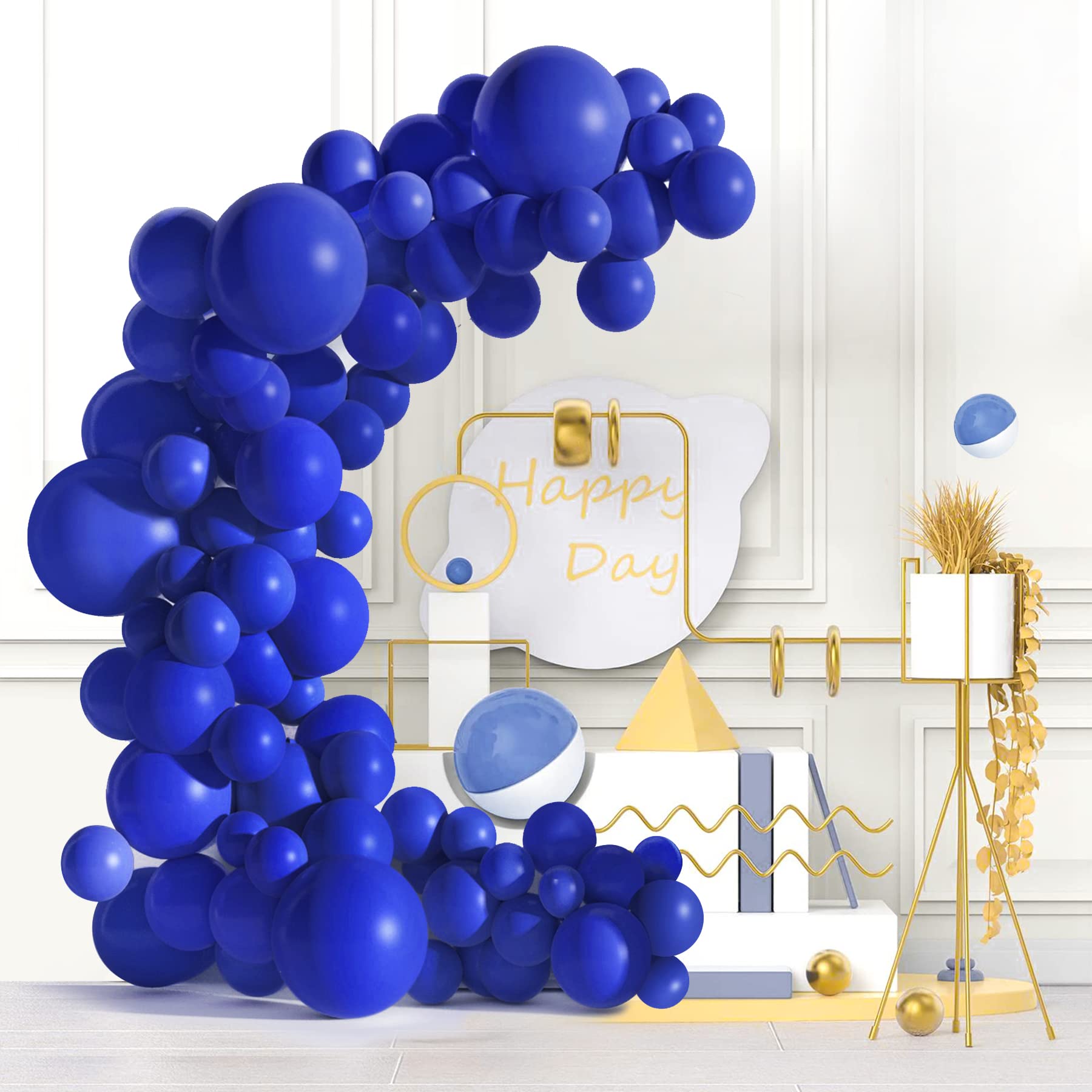 CANREVEL Royal Blue Balloons - 100pcs Different Sizes 5/10/12/18 Inch ...