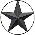 Amazon.com: JoyEvy 6.5" Black Metal Barn Star Wall Décor - Wall Art for ...