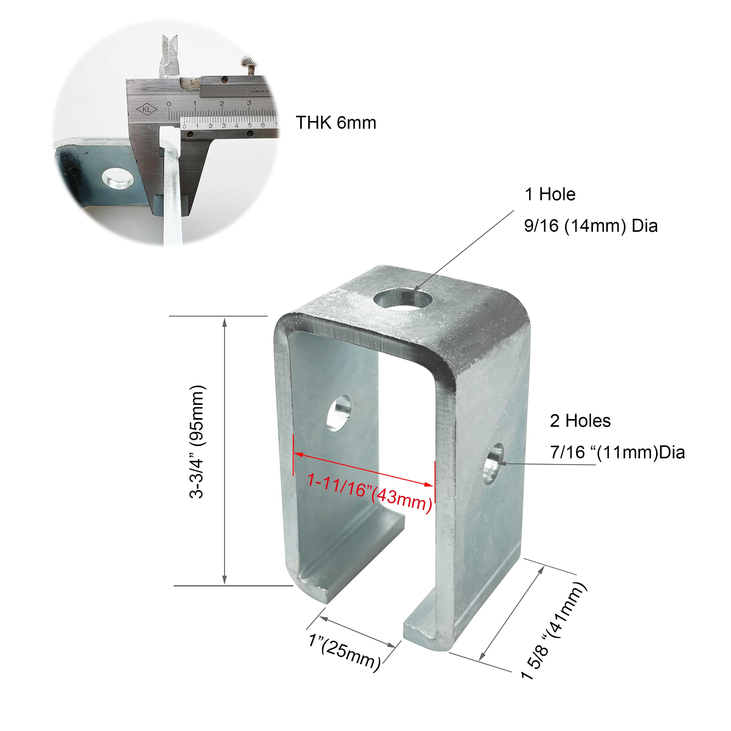 Channel Trolley Track Hanger Bracket For UNISTRUT Strut Channel, 1-5/8 ...