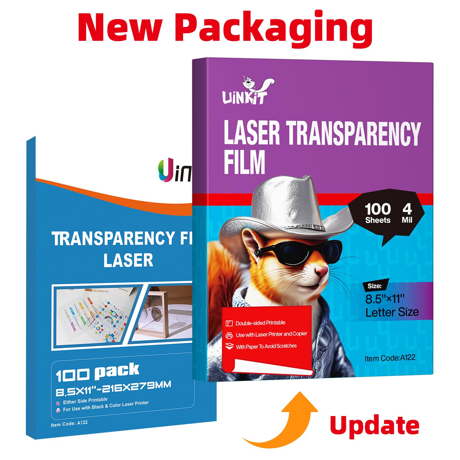 Mua Uinkit 100 Sheets Laser Transparency Film 8.5x11 Color Transparent ...