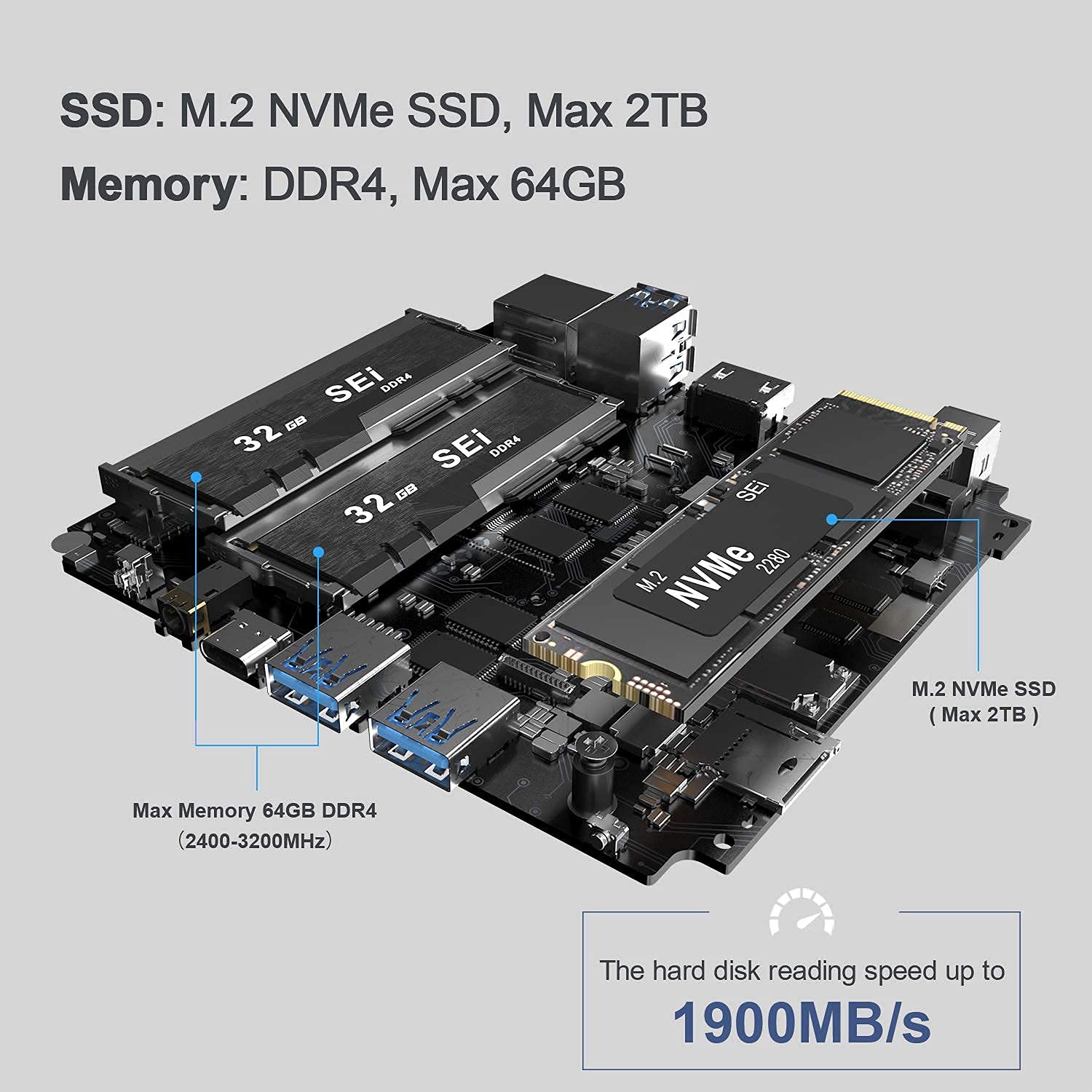 Mua Beelink Intel Core i3-10110U 8GB DDR4 RAM 256GB NVMe M.2 SSD ...