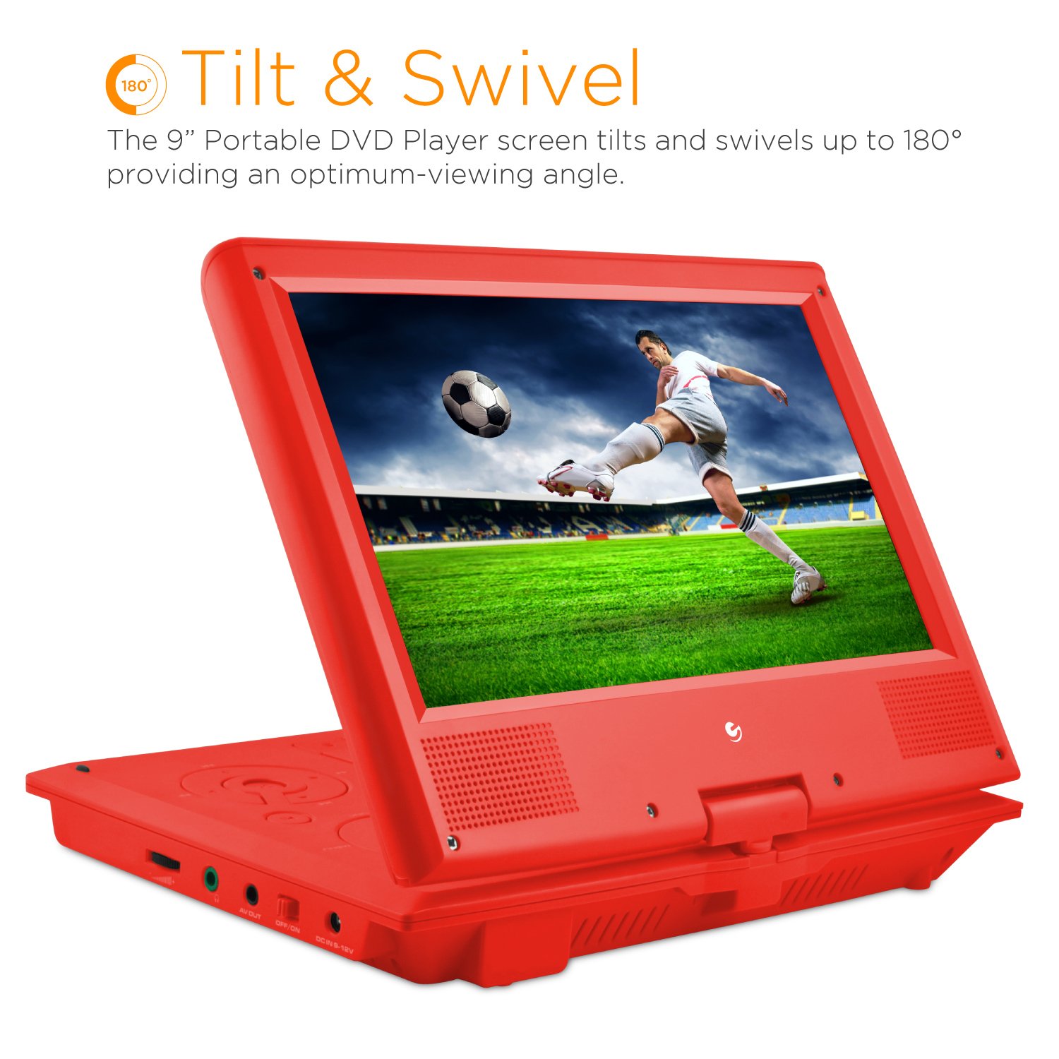 Ematic Portable DVD Player with 9-inch LCD Swivel Screen, Travel Bag ...