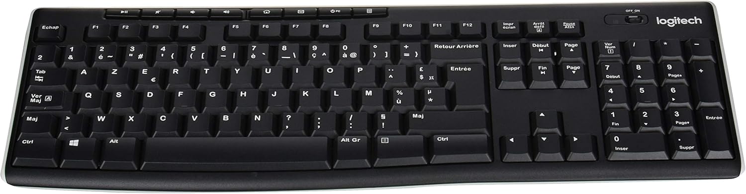 Logitech K270 Wireless Keyboard for Windows, 2.4 GHz Wireless with USB ...