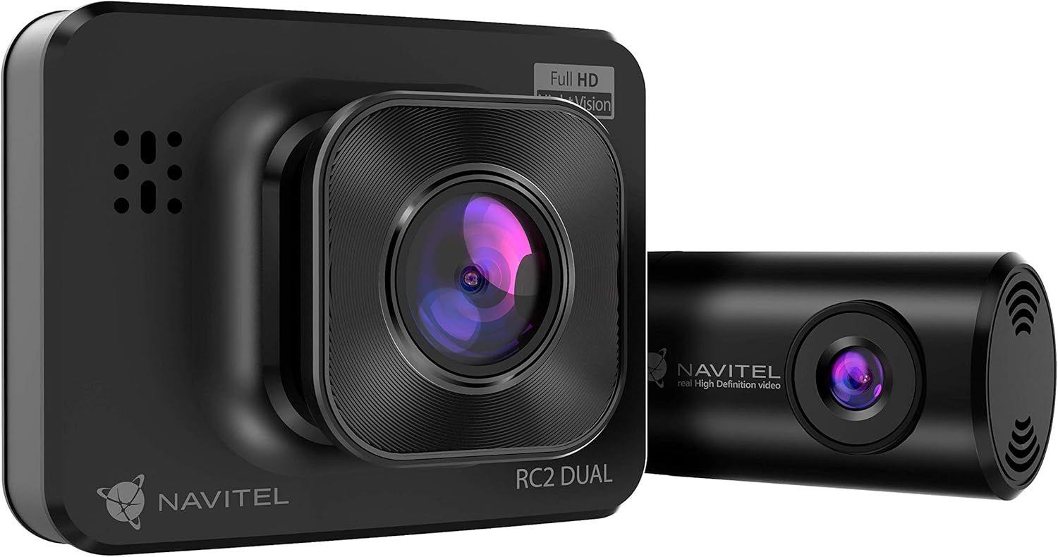 Navitel RC2 Dual Front and Rear Dash Cam – Full HD Front camera 1080p ...
