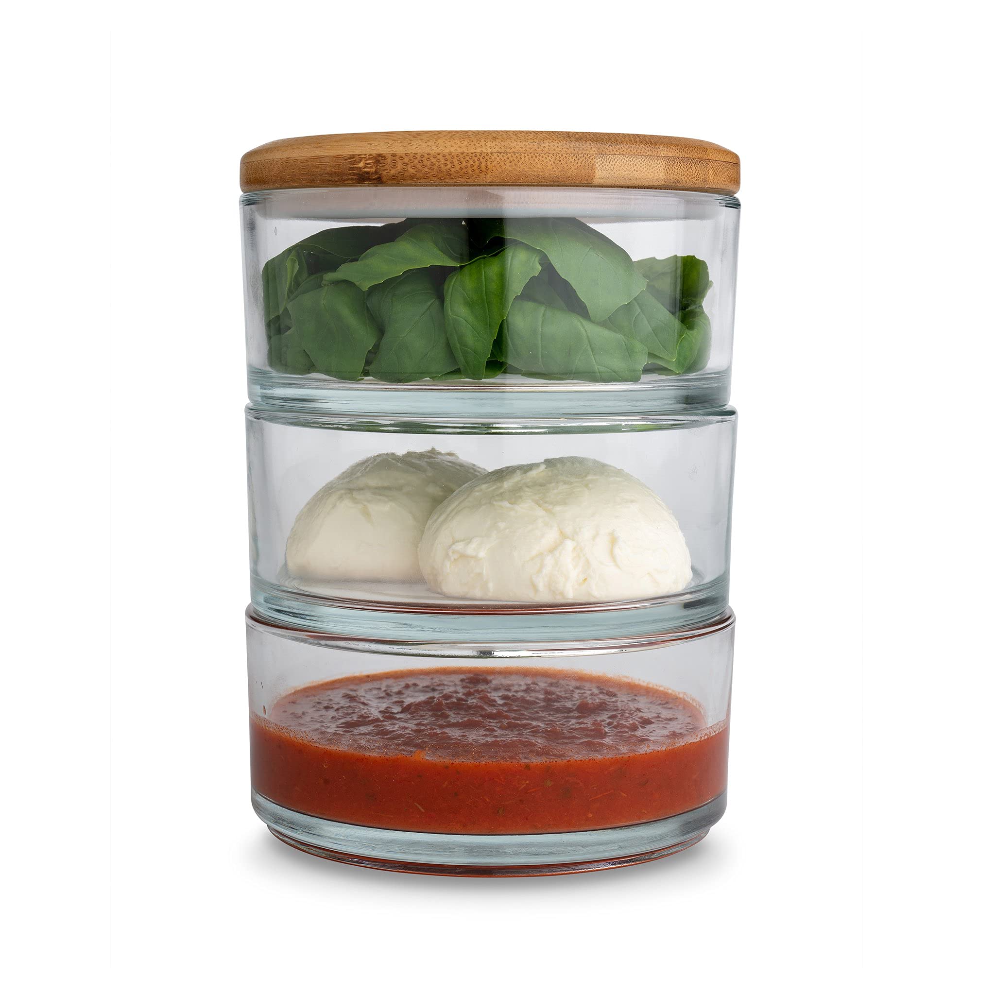 Mua ooni Glass Storage Bowls with Lid -Glass Stackable Storage ...