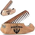 Amazon.com: Wooden Beard Comb for Men Folding Pocket Comb for Moustache ...