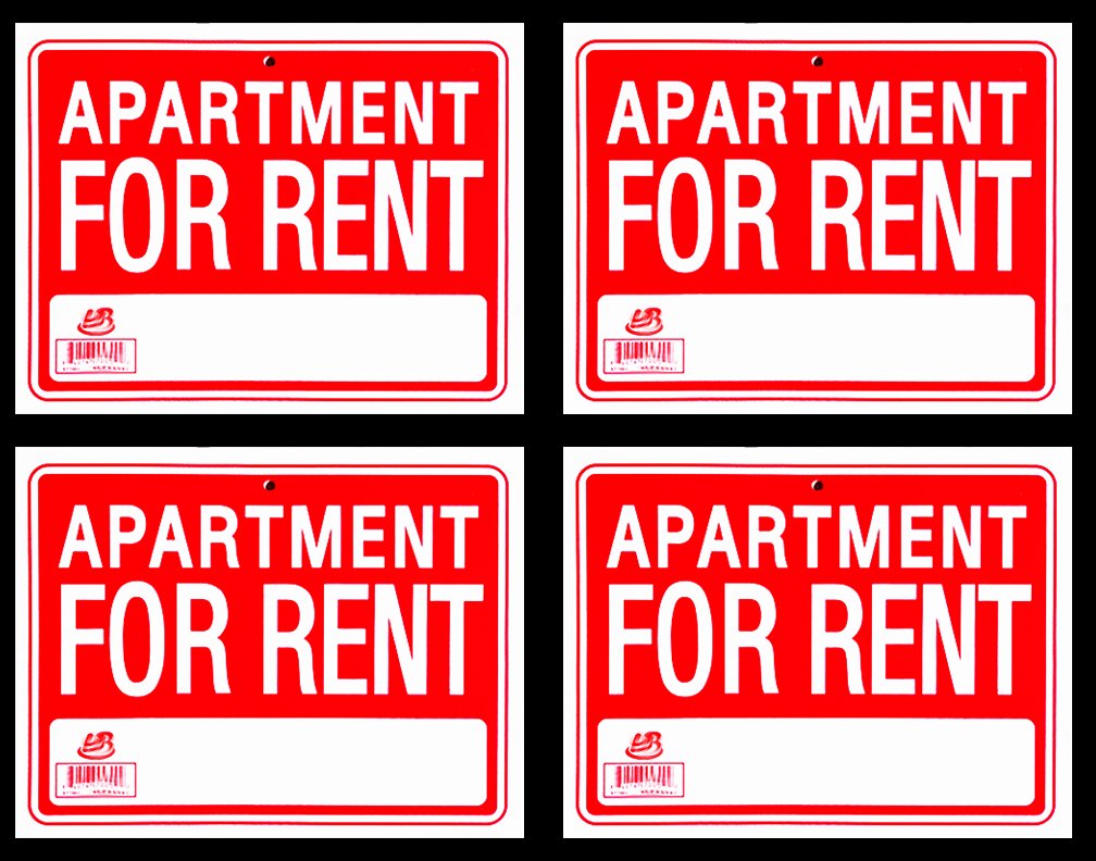 4 Signs APARTMENT FOR RENT Sign Flexible Heavy Thick Plastic (9 Inch X ...