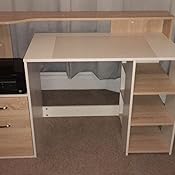 HOMCOM Wooden Computer Desk PC Table Modern Home Office Writing ...