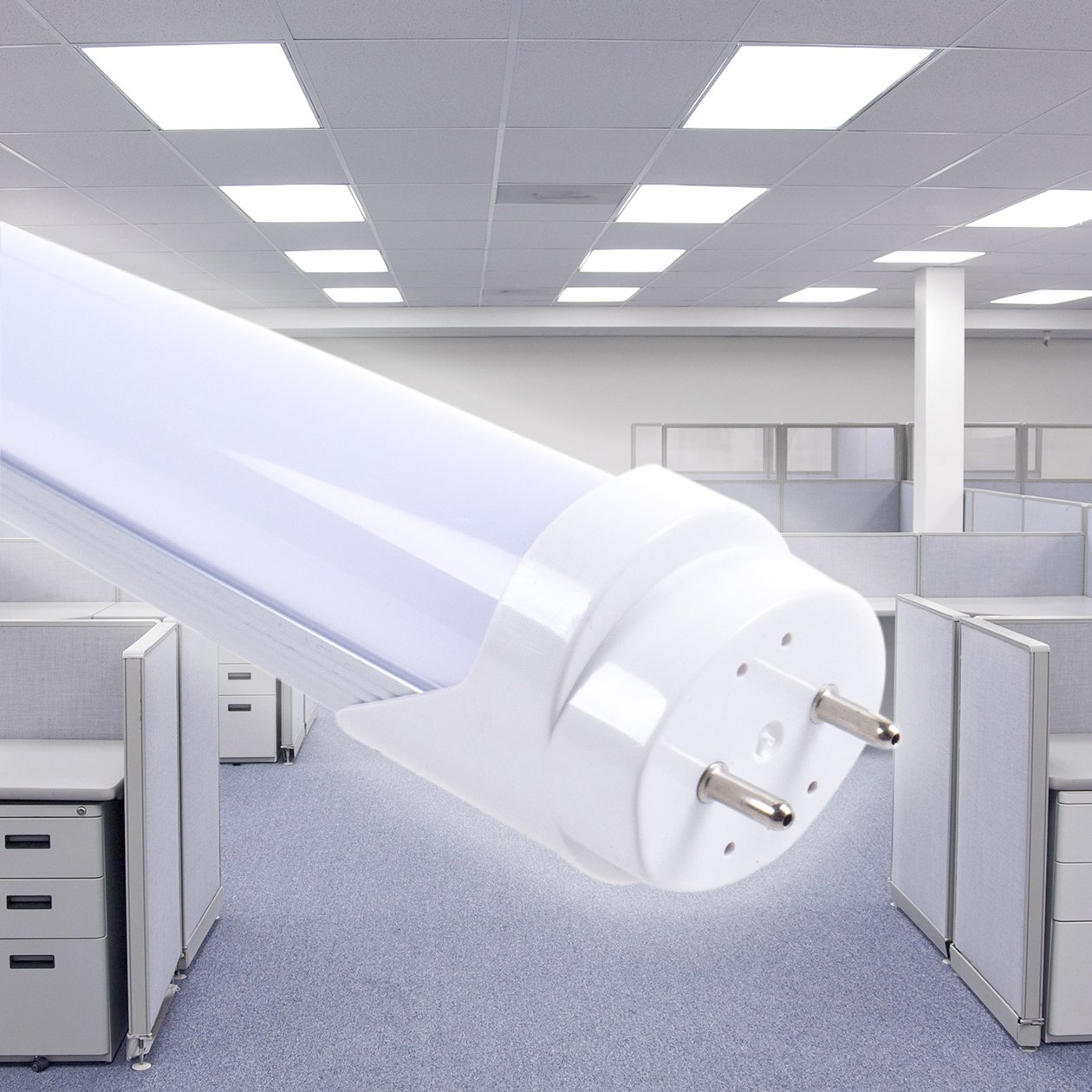 Neonröhre, LED-SMD-Leuchte, 150 cm, matt, mit T8-Lampe, 30 W, 250 W ...