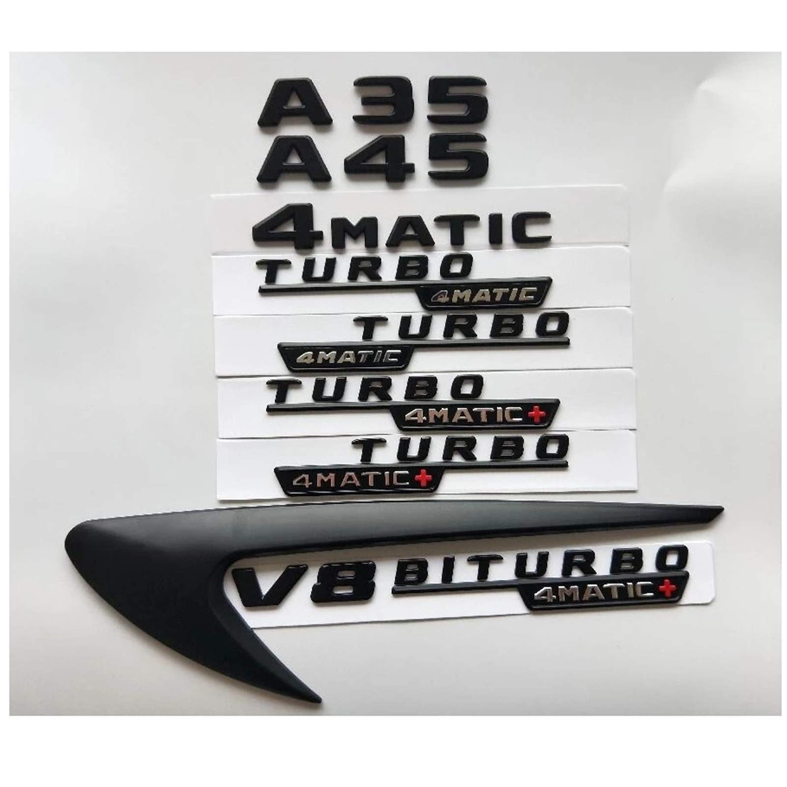 Generies Brands Black Letters A35 A45 V8 Biturbo Turbo 4matic ...