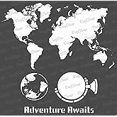 Amazon.com: FINGERINSPIRE World Map Stencil Template 11.7x8.3 inch ...