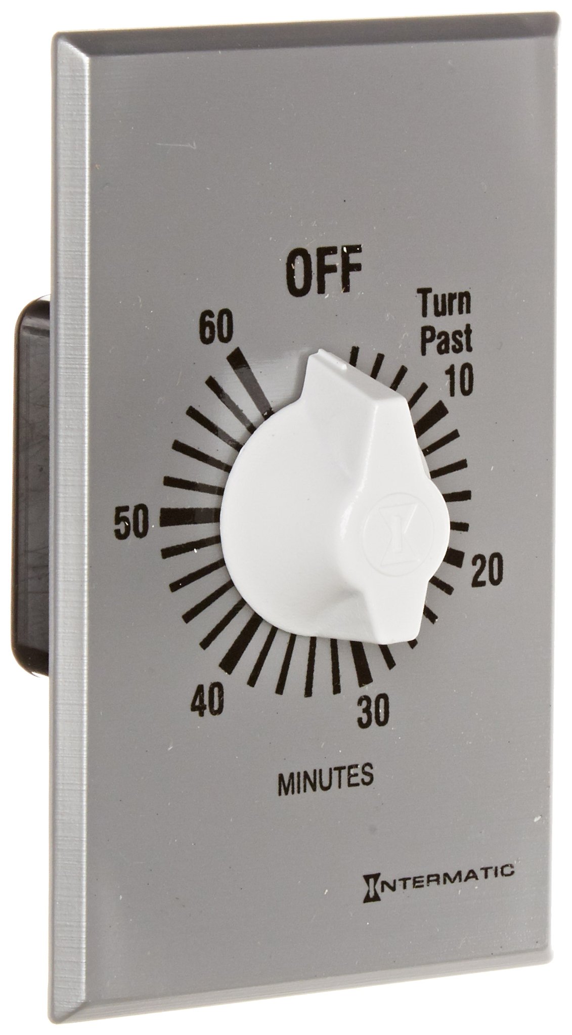 Intermatic FF360M 60-Minute Spring Loaded Wall Timer, Brushed Metal ...
