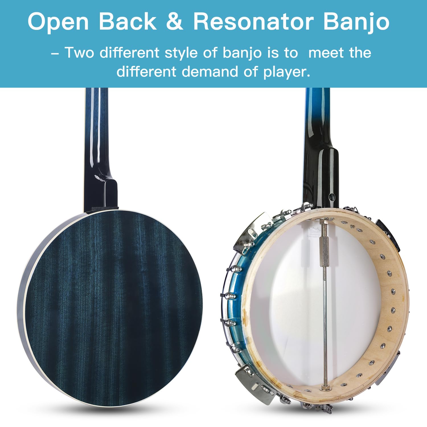 Remo Head Banjo Lotkey 38-Inch 5 String Banjo - Remo Drum Head ...