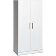 Amazon.com: Prepac Elite Armoire Wardrobe Closet - White 32"W x 35"H x ...