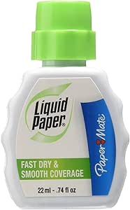 Paper Mate Liquid Paper Fast Dry Correction Fluid, 22 mL, 12 Count ...